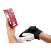 Quality Mini Finger Trigger Glove Barcode Scanner With Bluetooth Charging Cradle for sale