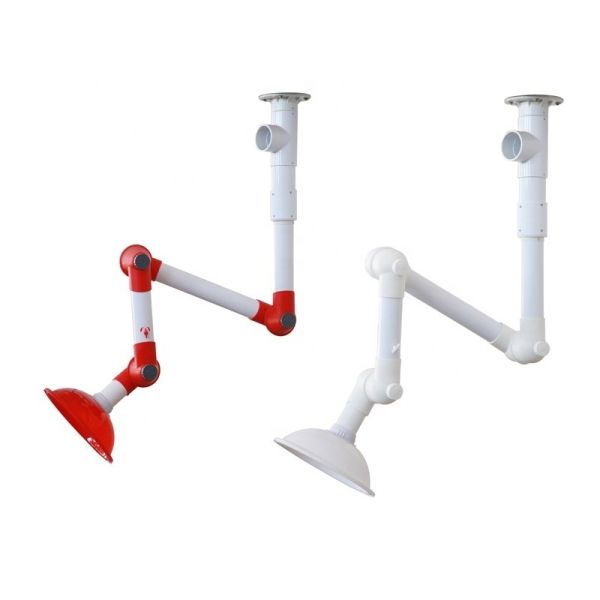 Quality Chemistry Lab Furniture Modern Design Air Exhausting Flexible PP Universal Extraction Arm Hood for sale