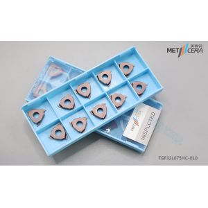 Quality HV4200 Hardness PVD Coated Bronze Grade PV8310 CNC Grooving Insert TGF32L075HC for sale