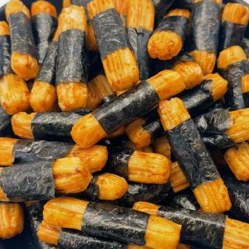 Quality Crispy Rice Cracker Puffed Food Japanese Seaweed Rice Roll Bar Snacks for sale