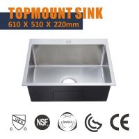 Quality 61x51 Stainless Steel Top Mount Kitchen Sink 16 Gauge for sale