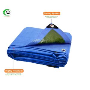 Quality Multi Purpose Waterproof Tarpaulins Blue / Green 70-120GSM for sale