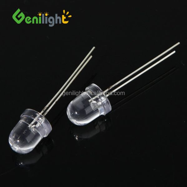 Quality 5mm Round Diode Genilight 8mm F8 LED Standard Transparent Electronic Components for sale