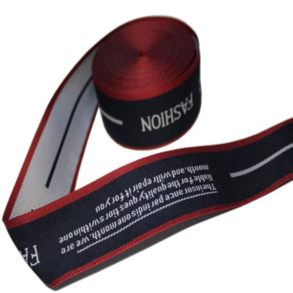 Quality Polyester Jacquard Webbing Custom Logo 30mm Soft Material For Men's Clothes for sale