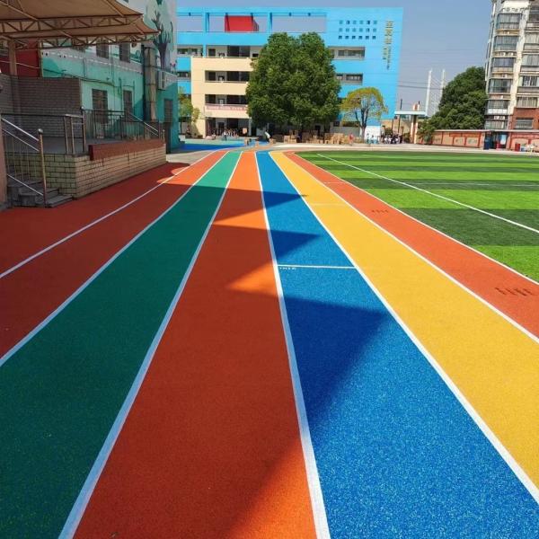 Quality Anti Aging Colored Rubber Granules , Water Resistant Rainbow Running Track for sale