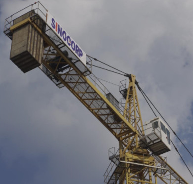 Quality 70m Boom Tower Crane Hoist 16 Ton Self Raising for sale