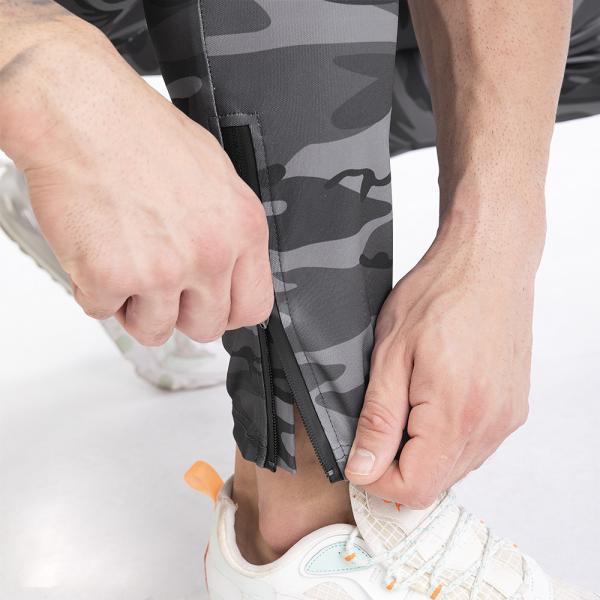 Quality 95 percent Polyester Camouflage Mens Sport Leggings With Pockets for sale