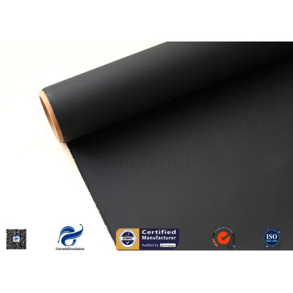 Quality Heat Resisting Silicone Coated Fiberglass Fabric 18oz Black Acrylic Coating for sale