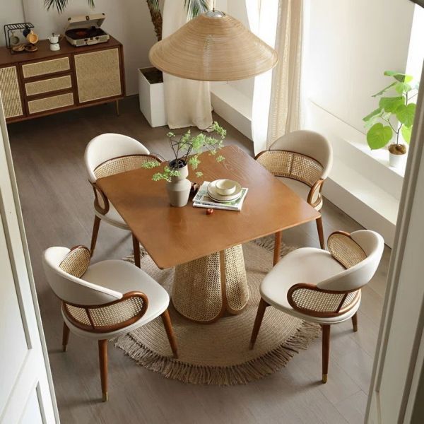 Quality 80x80 Solid Wood Pedestal Dining Room Table Round Sets for sale