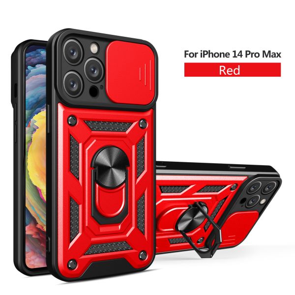 Quality iPhone TPU Camera Protection Mobile Back Cover Hybrid Shockproof Kickstand Ring Phone Case for sale