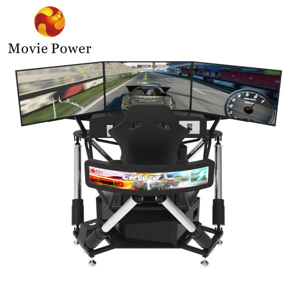 Quality Portable 3 Screen Driving Simulator 6 DOF Racing Cars Arcade Dynamic Motion for sale