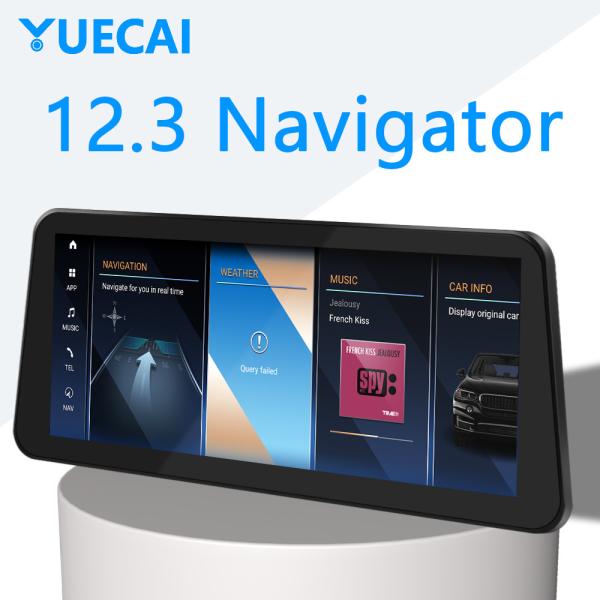 Quality 12.3 Inch Large Screen BMW Car Navigation Systems Upgrade Android Screen Changer for sale