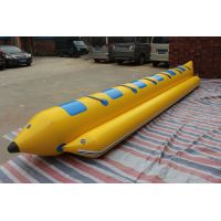 Quality Green Blue 0.9mmPVC Inflatable Banana Boat Fly Fish 5 Seats for sale