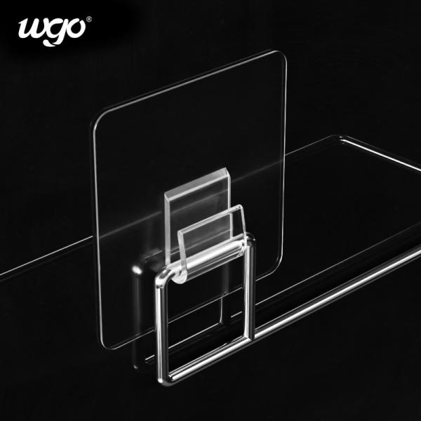 Quality Damage Free Self Adhesive Mounted Wrapping Paper Roll Holder Clear for sale