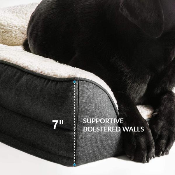 Quality SGS Memory Foam Dog Bed With Removable Washable Cover Polyester for sale