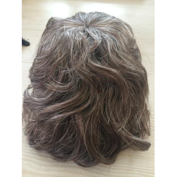 Quality PU Base Custom Hair System Natural Toupee Hair Replacement All Color for sale