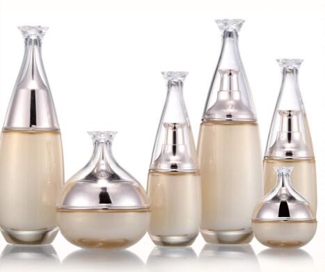 Quality Attractive Glass Cosmetic Pump Bottle / 100ml Pump Bottles / Cosmetic Packaging for sale