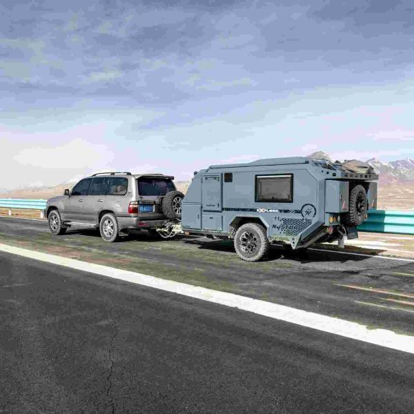 Quality 16 Feets Njstar Explore Trailer 450W 600W Solar Off Road Pop Up Camper for sale