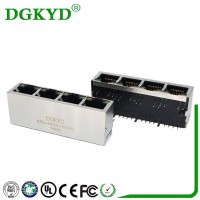 Quality KRJ-415GYZHNL quad cell RJ45 connector 100Mbps integrated filter industrial for sale