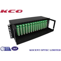 Quality 2x16 Fiber Optic Splitter PLC Splitter with 19'' Standard Rack Mountable Steel for sale