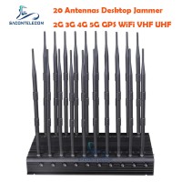Quality 20 Channels 52W Power Mobile Phone Signal Jammer with 60m Range for Secure Areas for sale