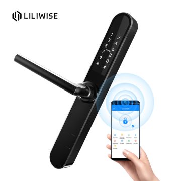 Quality WiFi APP Access Bluetooth Door Lock Thumbprint Door Lock 38mm Width Slim Panel for sale