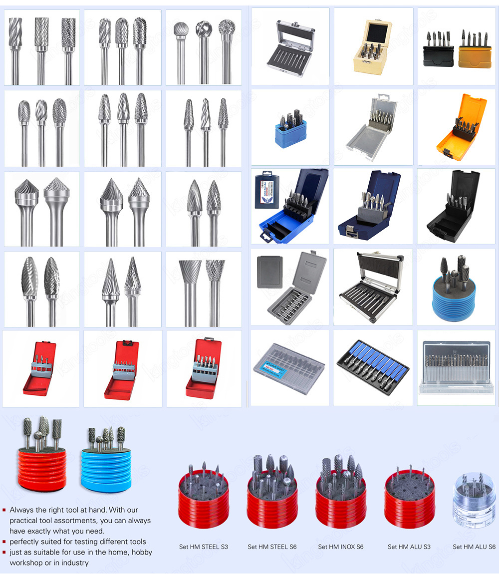 Wear-Resisting SA-5 Tungsten Carbide Burr Cylinder Shape Double Cut Rotary Burr File with 1/4&prime;&prime; Shank