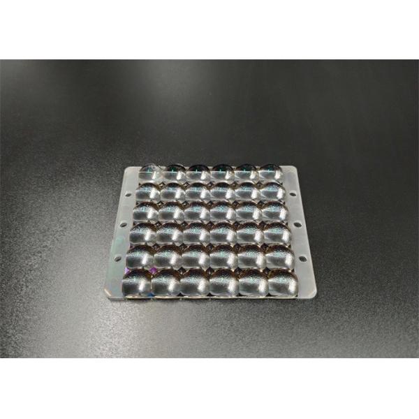 Quality Design / Custom Made OEM / ODM 6x6 Colorless PMMA Plastic Lens Array 58x48x6 AR Coating Transparancy 93% for sale