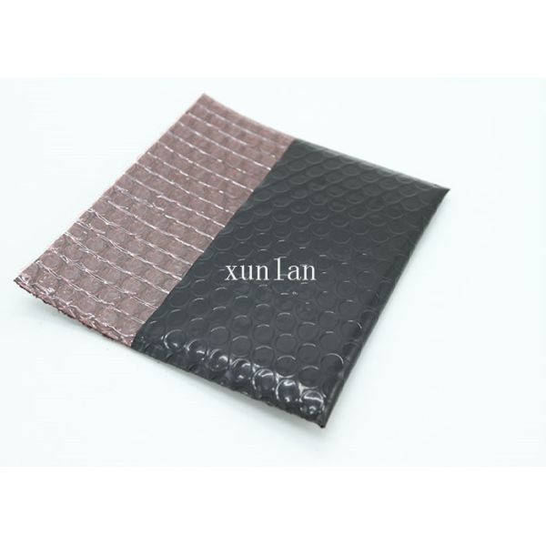 Quality Electric Insulation Black Poly Bubble Mailers Outer Layer With 2 Sealing Sides for sale
