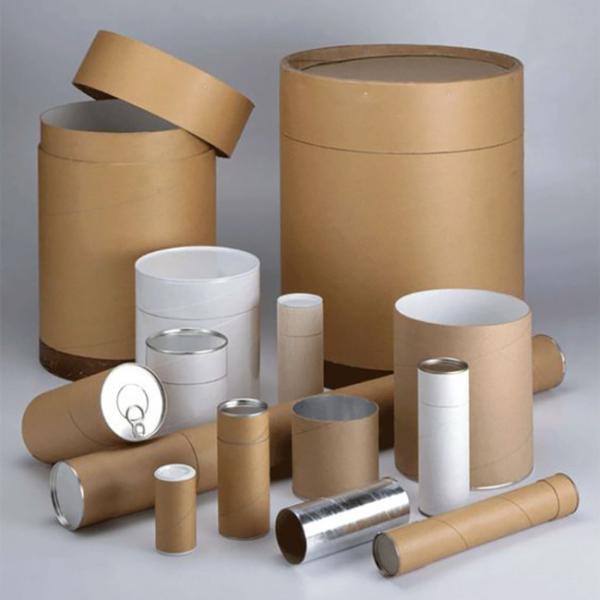 Quality Custom Eco Friendly Carton Round Kraft Cylinder Box Empty Biodegradable for sale