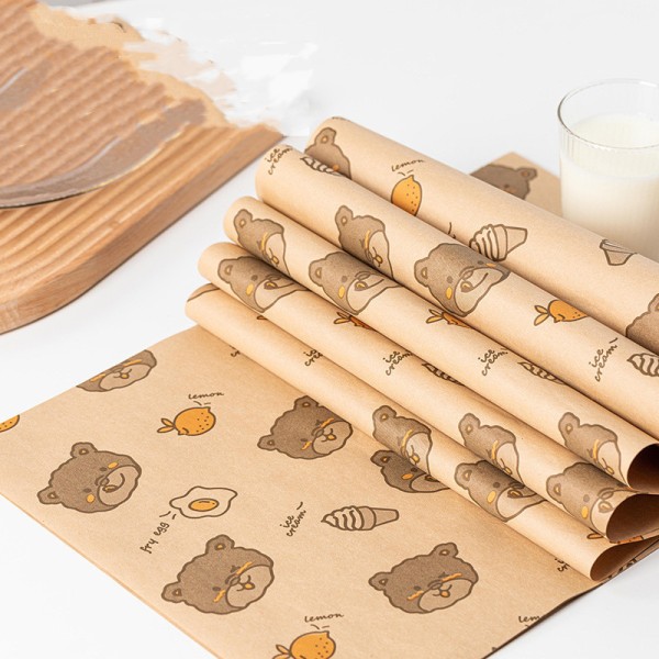 Quality Embossing Recycled Greaseproof Food Wrap Paper Customized for sale