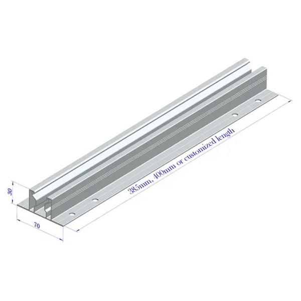 Quality 41mm Silver Aluminum Solar Rail 3000mm Solar Pv Mounting Rails for sale