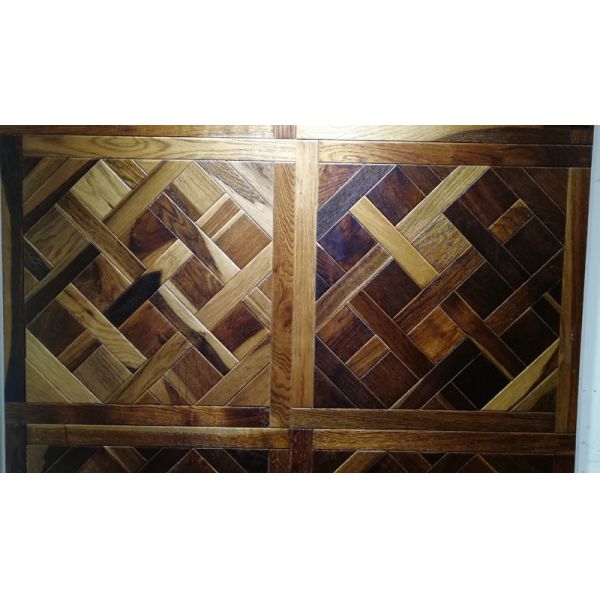 Quality 14-20MM Thick White Oak Versailles Parquet Flooring Panels Engineered Versailles for sale
