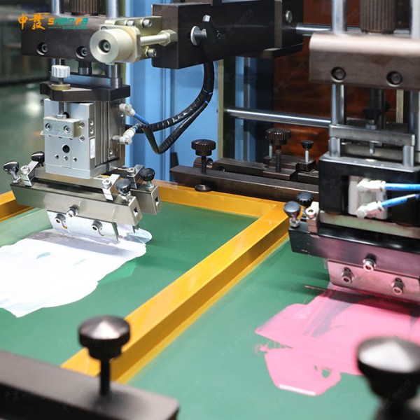 Quality Semi Automatic 1-2 Colors Screen Printing Machine For Slightly Conical Shape for sale
