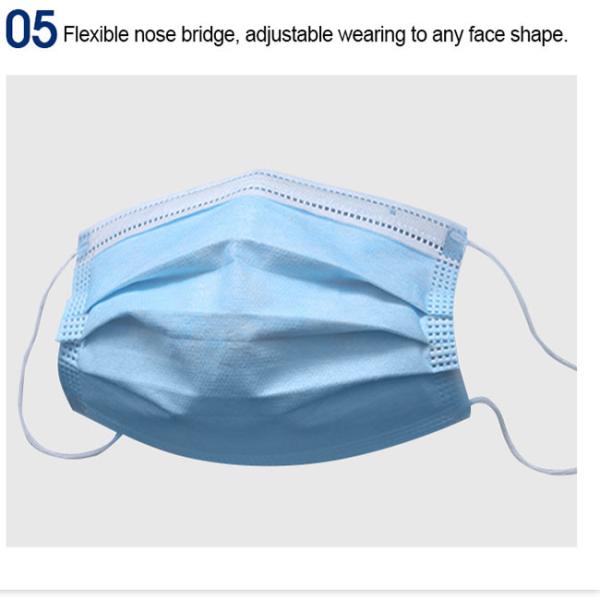 Quality Adult Disposable Surgical Face Mask Ear Loop / Tie On Style Comfortable To Wear for sale