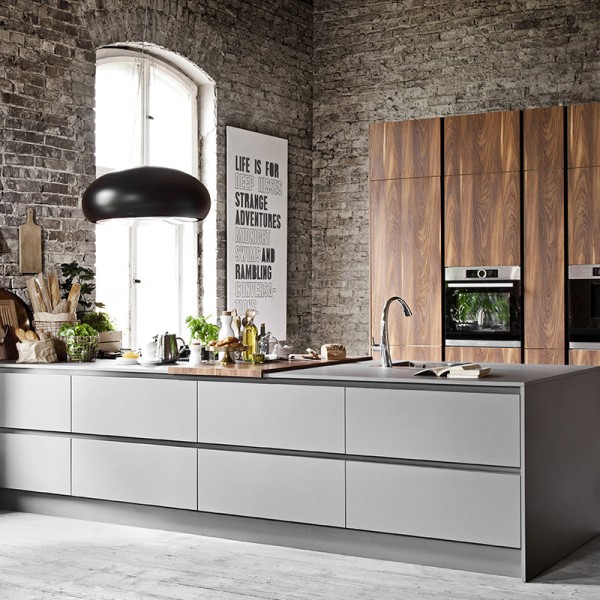 Quality Quartz Stone Countertop Complete Matte Style Customized Size Modular Kitchen for sale