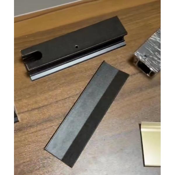 Quality Aluminum 6063 Home Wall Shelf Black Gray Matt Luxury Unique Floating Shelves Led Lights for sale