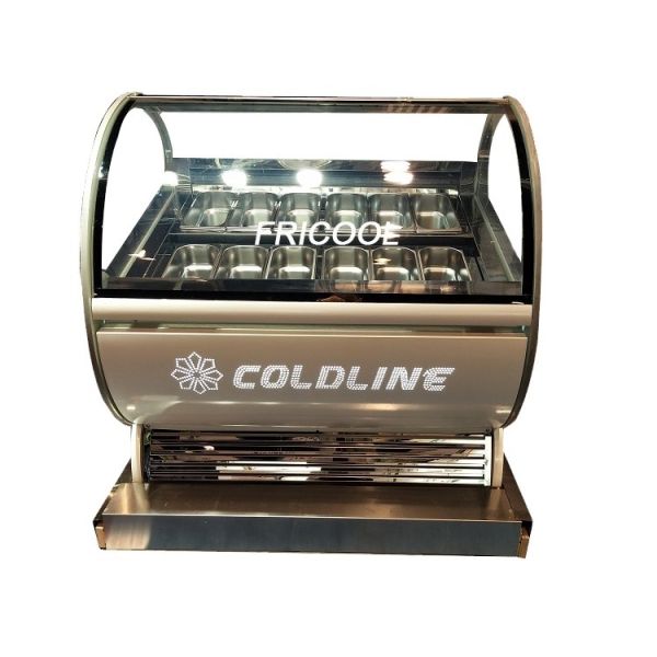 Quality 400L Countertop Gelato Ice Cream Display Freezer 1/2 HP for sale