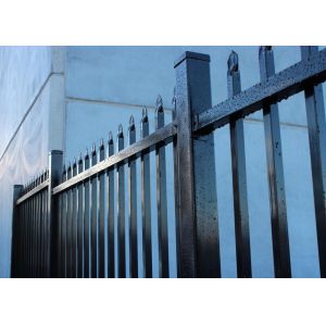 Quality Spear Top Steel Tubular Fencing , 2100mm Height Two Rail Fencing for sale