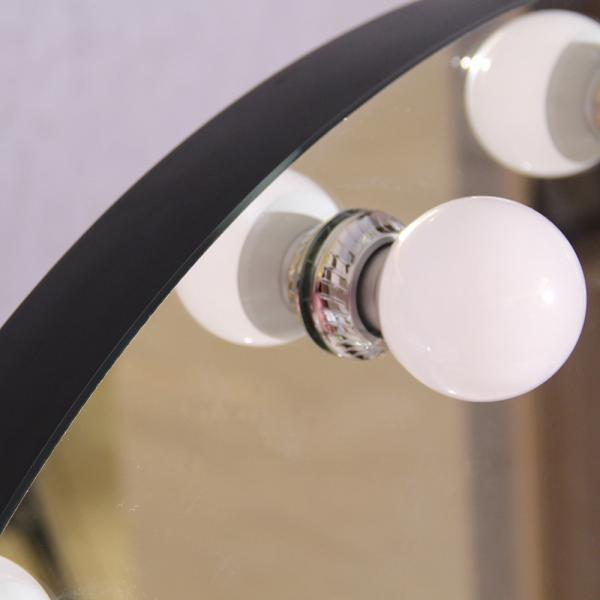 Quality Desktop Makeup Mirror With Lights Custom Hollywood Style Round Led Bathroom for sale
