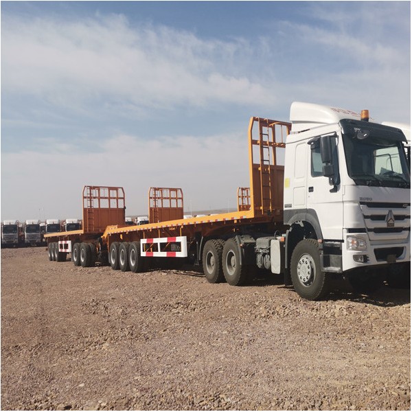 Quality 15 Workdays Production Time Triaxles Flatbed Container Trailer with 12 Twist for sale
