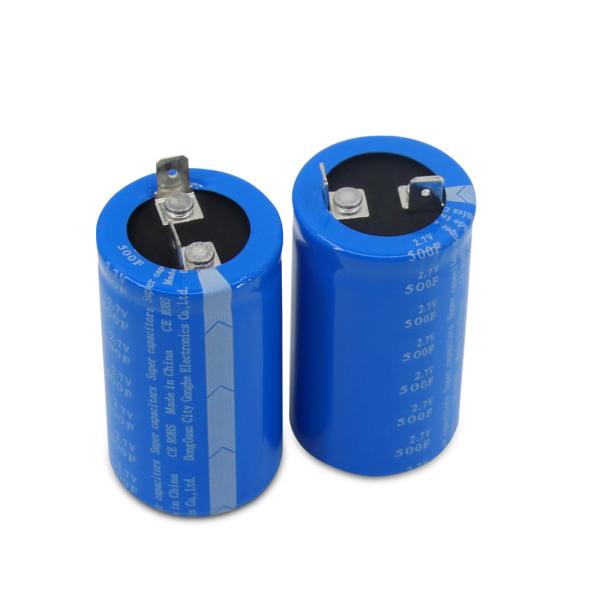 Quality Super Capacitors Lug 2.7 Volt 500 Farad Replace Batteries Through Hole for sale
