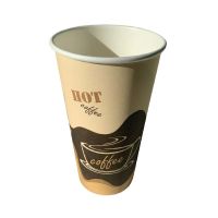 Quality 20 Oz PE Lining Personalized Hot Cups With Logo Printed Single Wall for sale