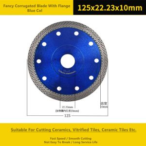 Quality Circular Blue 5 Inch Diamond Cutting Disc Metal Sintered for sale