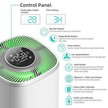 Quality Smart Home Hepa Filter Air Purifier for sale