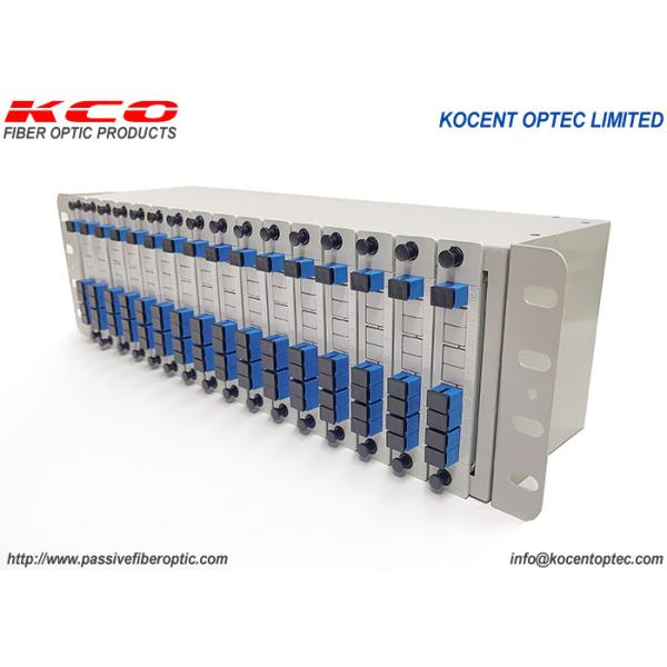 Quality 14 Slot 19'' 3U PLC Fiber Optics Splitter Rack Mountable Patch Panel 1*2 1*4 1*8 for sale
