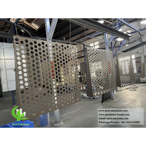 Quality 3mm Thickness Powder Coated Aluminum Cladding Panel with Customizable Perforated for sale