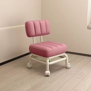 Quality Compact Square Stool With Wheels And Backrest Support Low Rolling Stool for sale