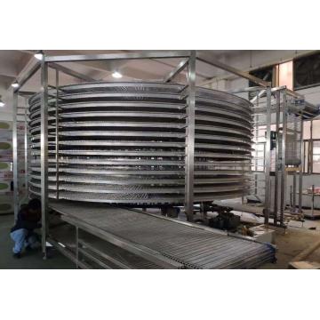 Quality 304 Stainless Steel 10 Minute Retention Continuous Spiral Cooler for sale