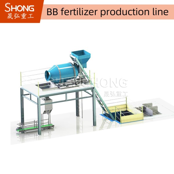 Quality 8-10 T/H Capacity Bulk Blending Fertilizer Machine with Carbon Steel Material and PLC Control System for NPK Fertilizer Production Line for sale